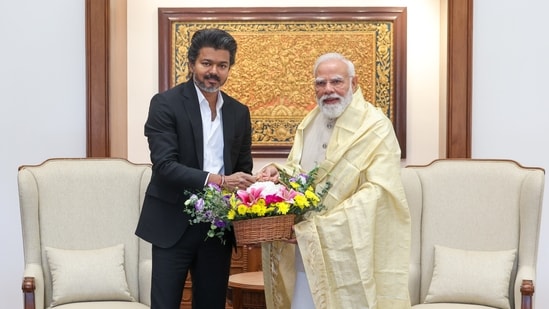 Vijay meets PM Modi in first official visit to Delhi as Tamil Nadu CM