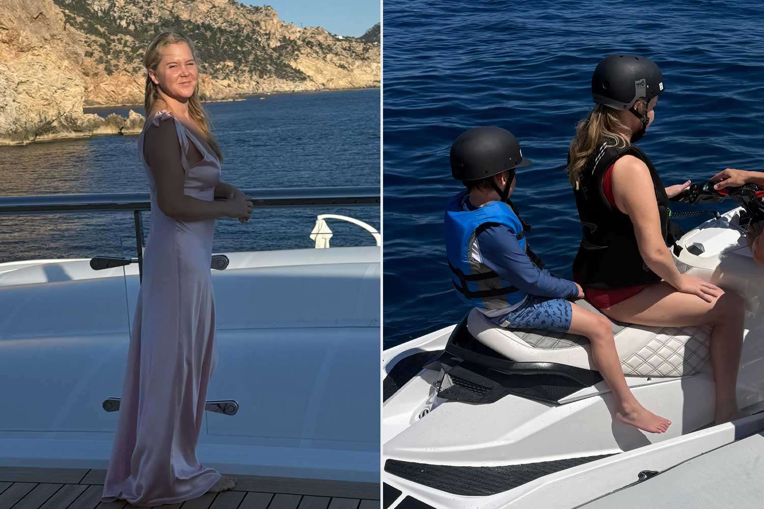 Amy Schumer shares glimpse into yacht vacation with son Gene, 7, as she ...