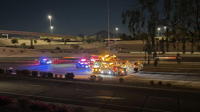 Semi crash partially closes I-10 near Mini Stack in Phoenix