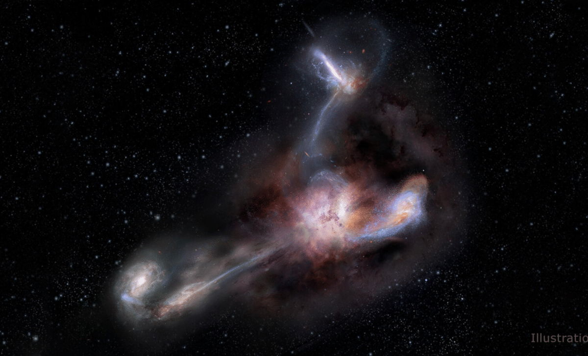James Webb detects strange dust structure around a 23-billion-solar ...