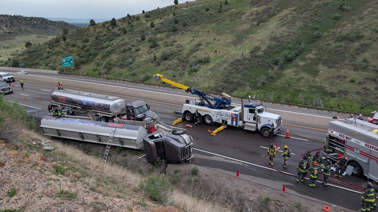 Westbound I-70 reopens after fuel tanker rollover