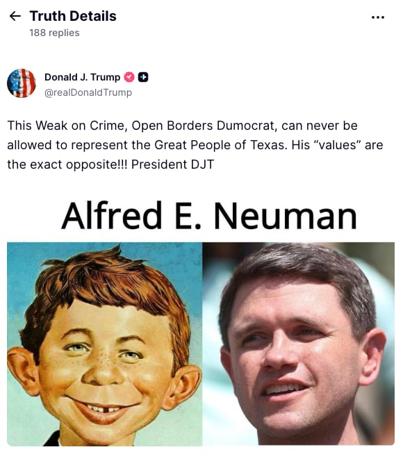 Trump, 79, recycles ancient nickname for Dem star
