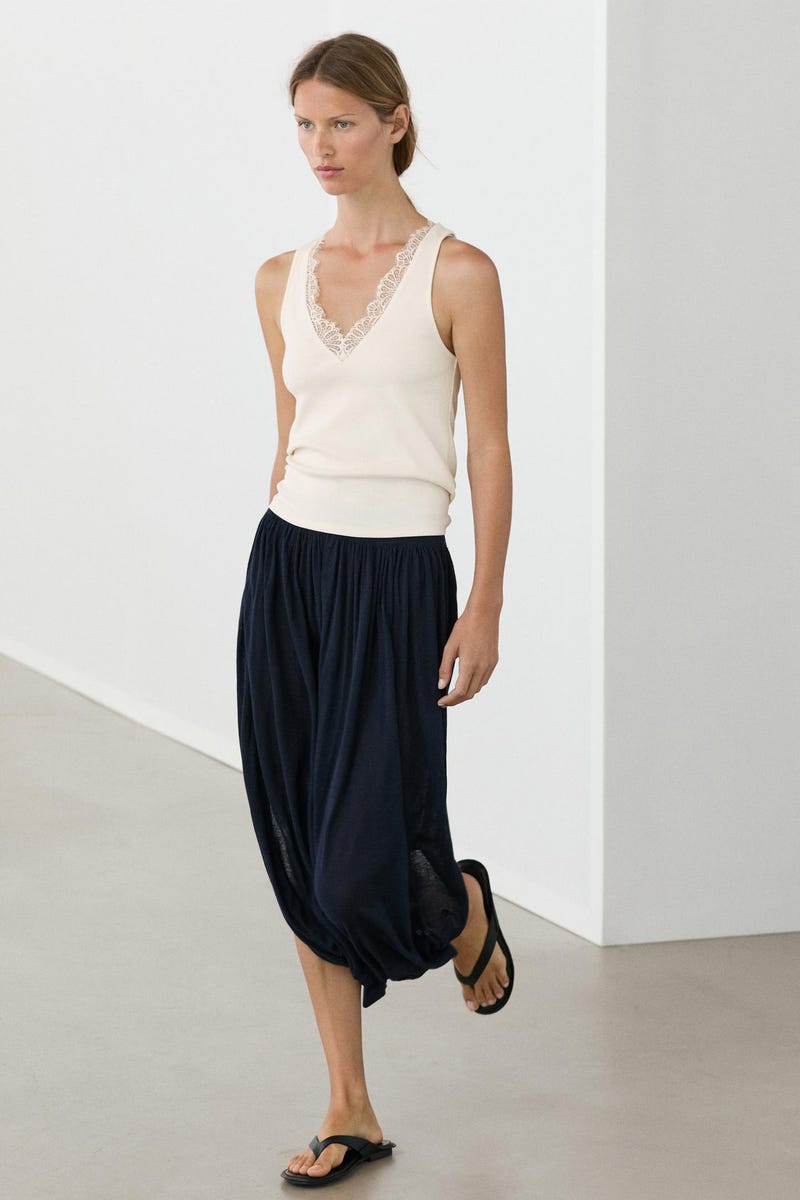 Massimo Dutti's £36 lace vest is summer's coolest date night top – it ...