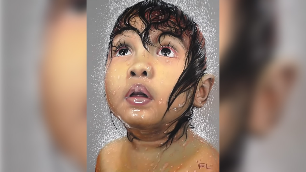 Cute Rain Artwork Vannia Beloved Daughter Soft Pastel Illustration Art