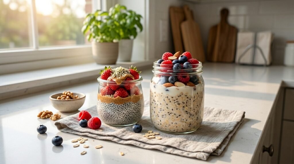 The breakfast battle: Chia pudding vs. overnight oats