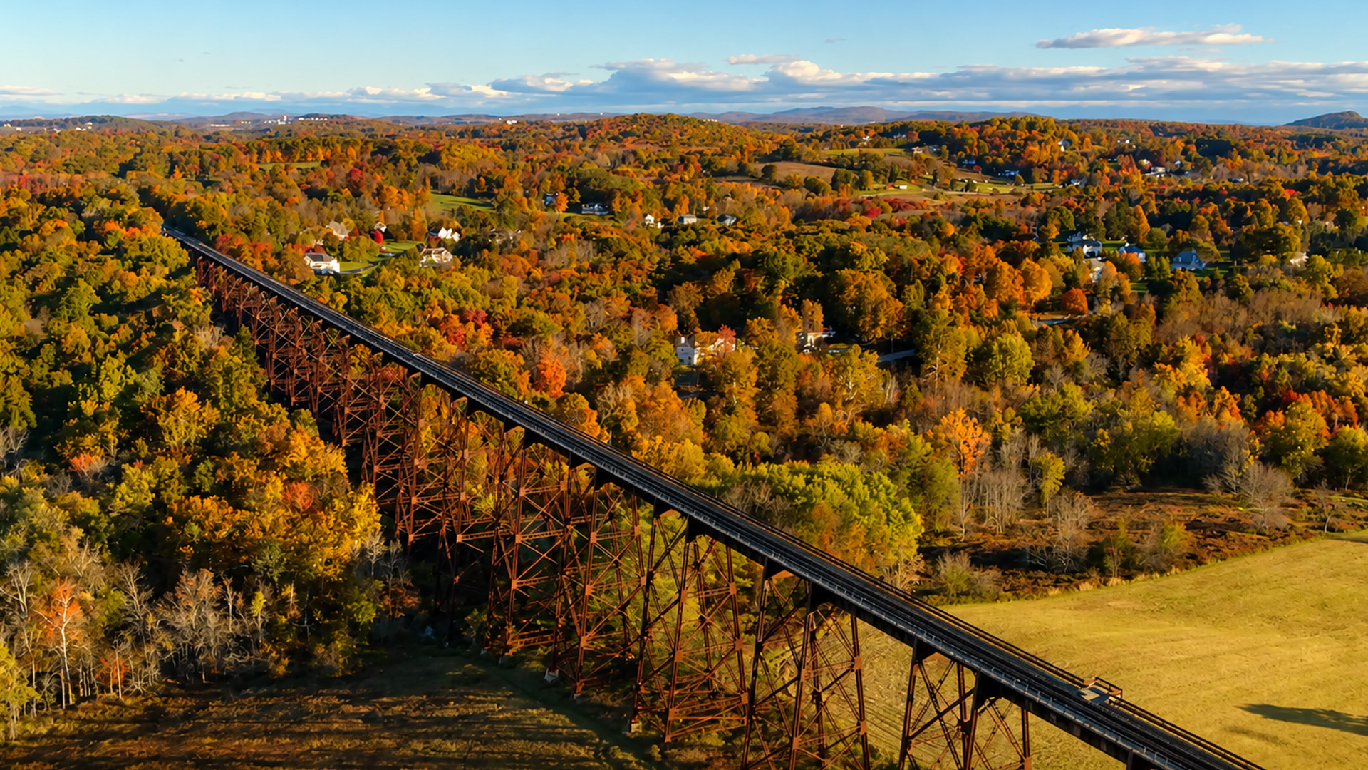 Would you ride a train across this massive bridge?