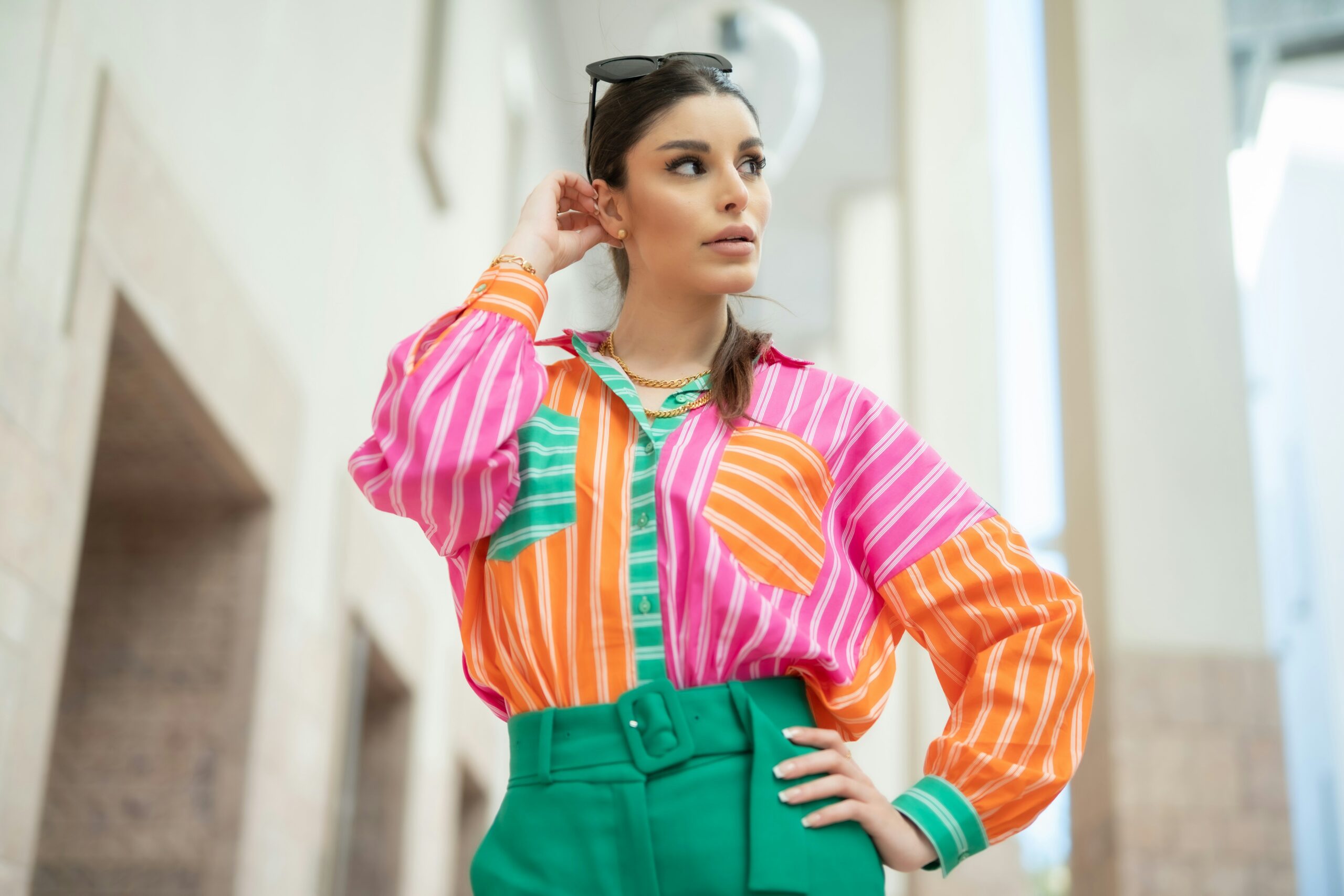 Colorful statement pieces designed to spice up your professional wardrobe