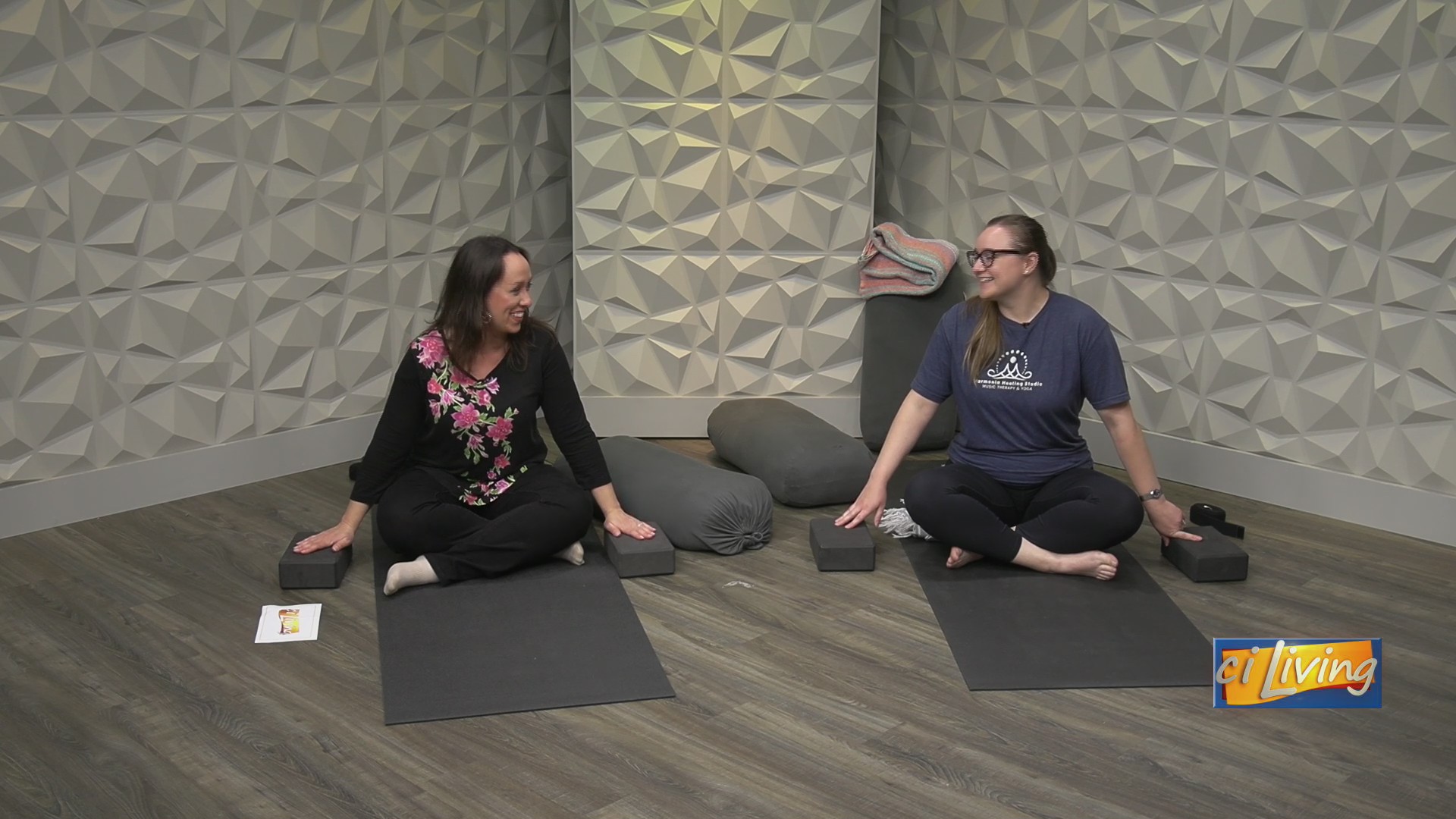 Gentle stretch yoga with props for beginners