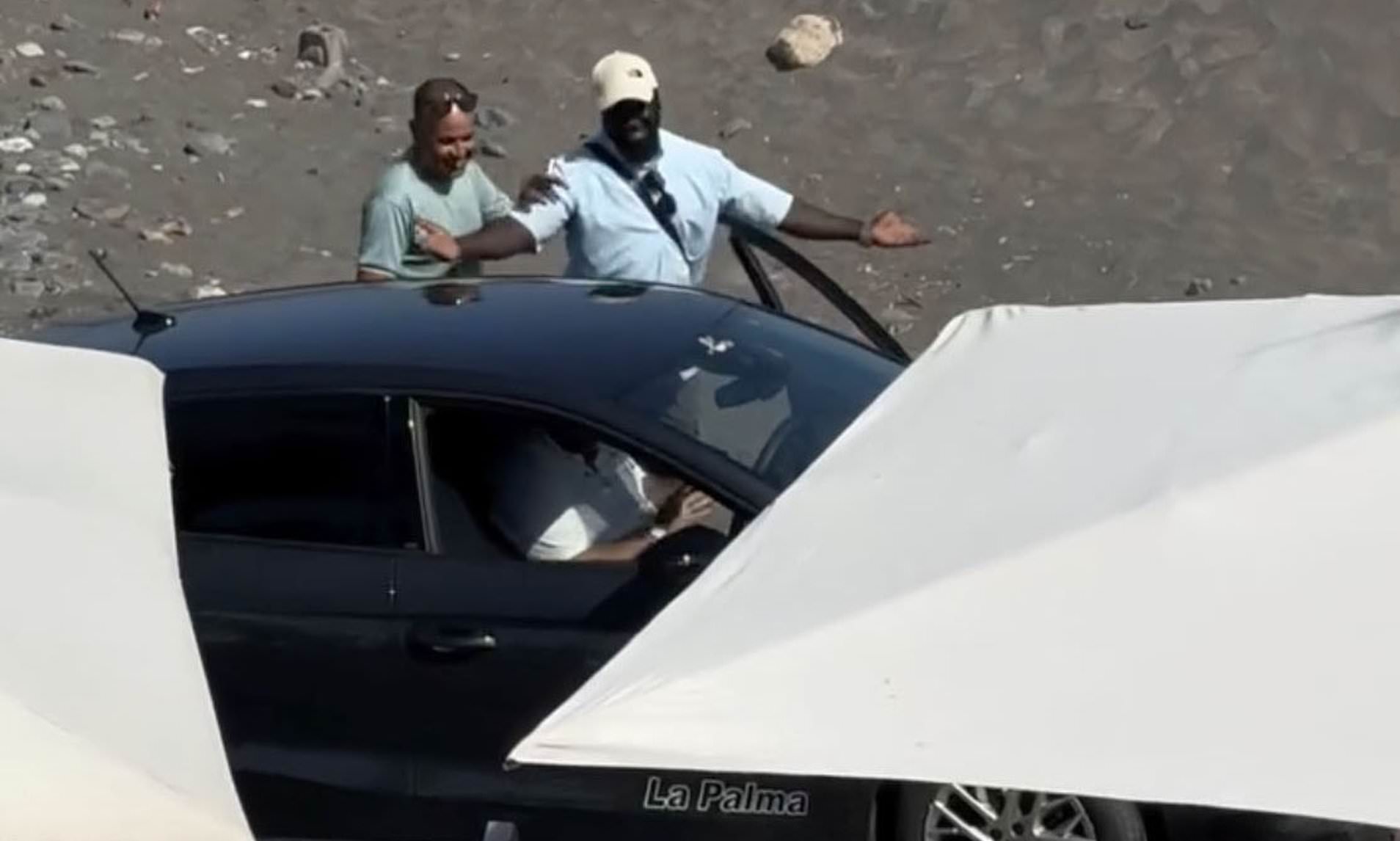 Moment hapless holidaymaker gets hire car stuck in sand after driving ...