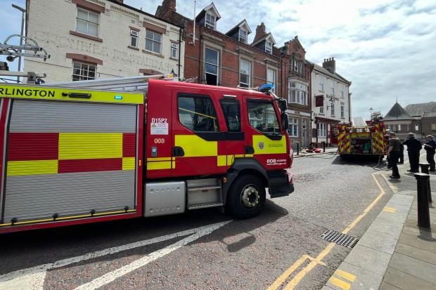 999 crews called to Darlington town centre after fire breaks out in ...