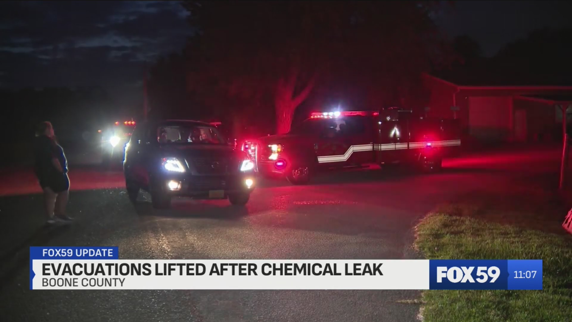 Evacuations lifted after chemical leak