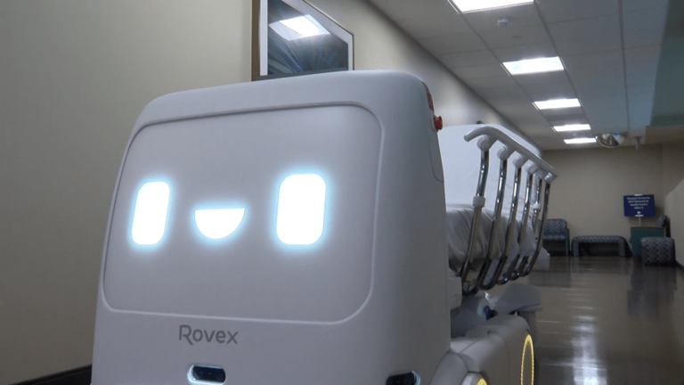Robots move hospital beds in pilot program at Morton Plant Hospital