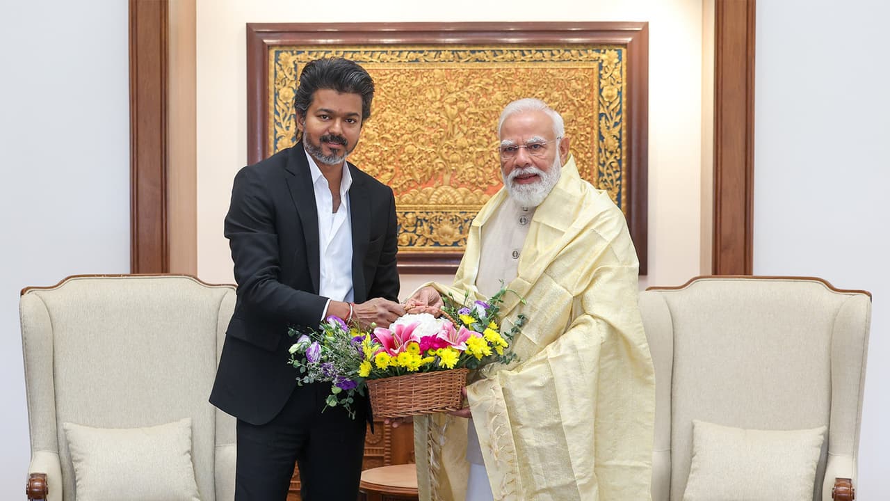 TN CM Vijay meets PM Modi, discusses state song, Anaimangalam plates
