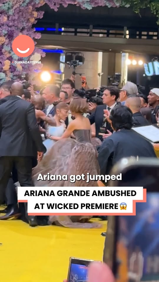 Ariana Grande ambushed at the Wicked premiere