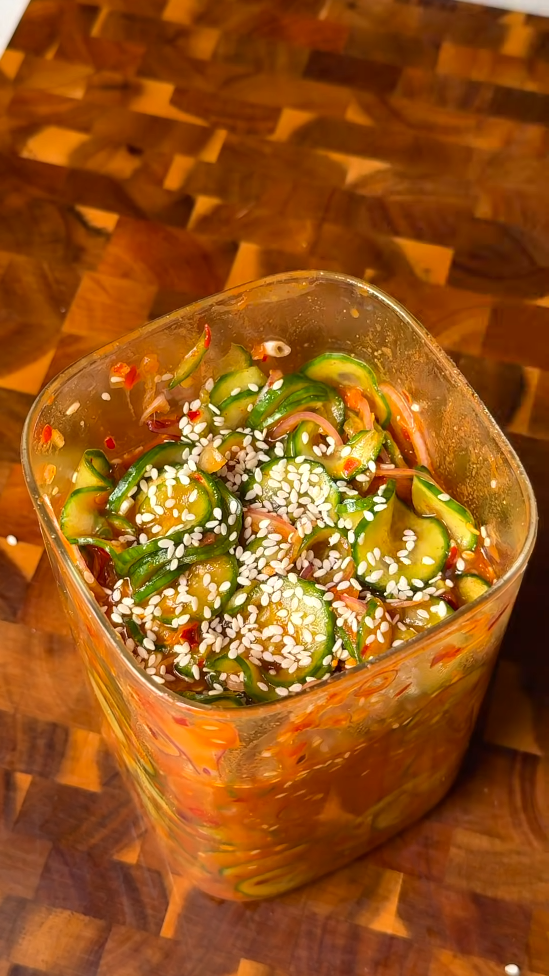 No mess spicy cucumber recipe