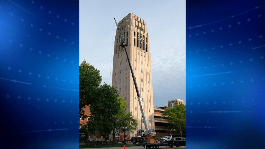 Upgrades underway on carillon in iconic University of Michigan tower