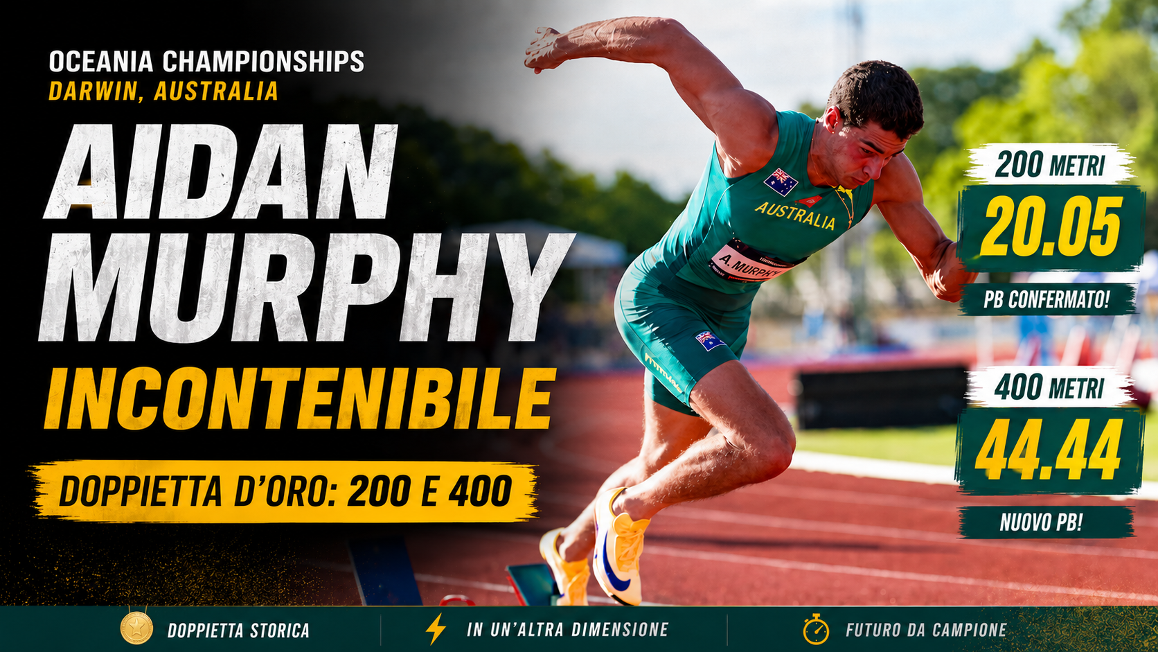 Aidan Murphy super su 200 e 400 ai campionati dell’Oceania