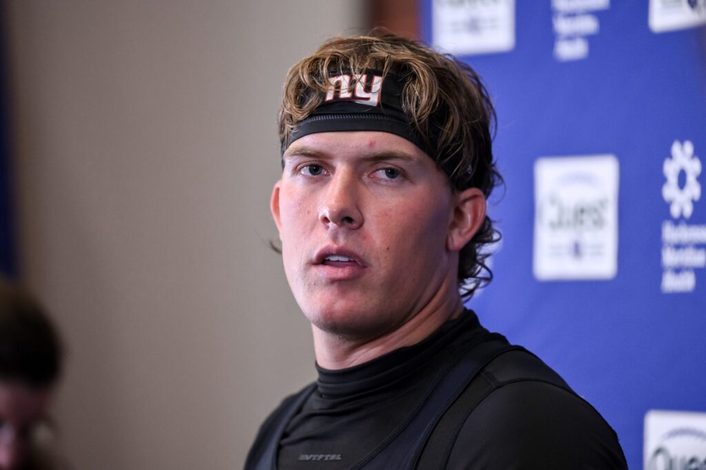 Giants rookie trolls Jaxson Dart amid ongoing controversy