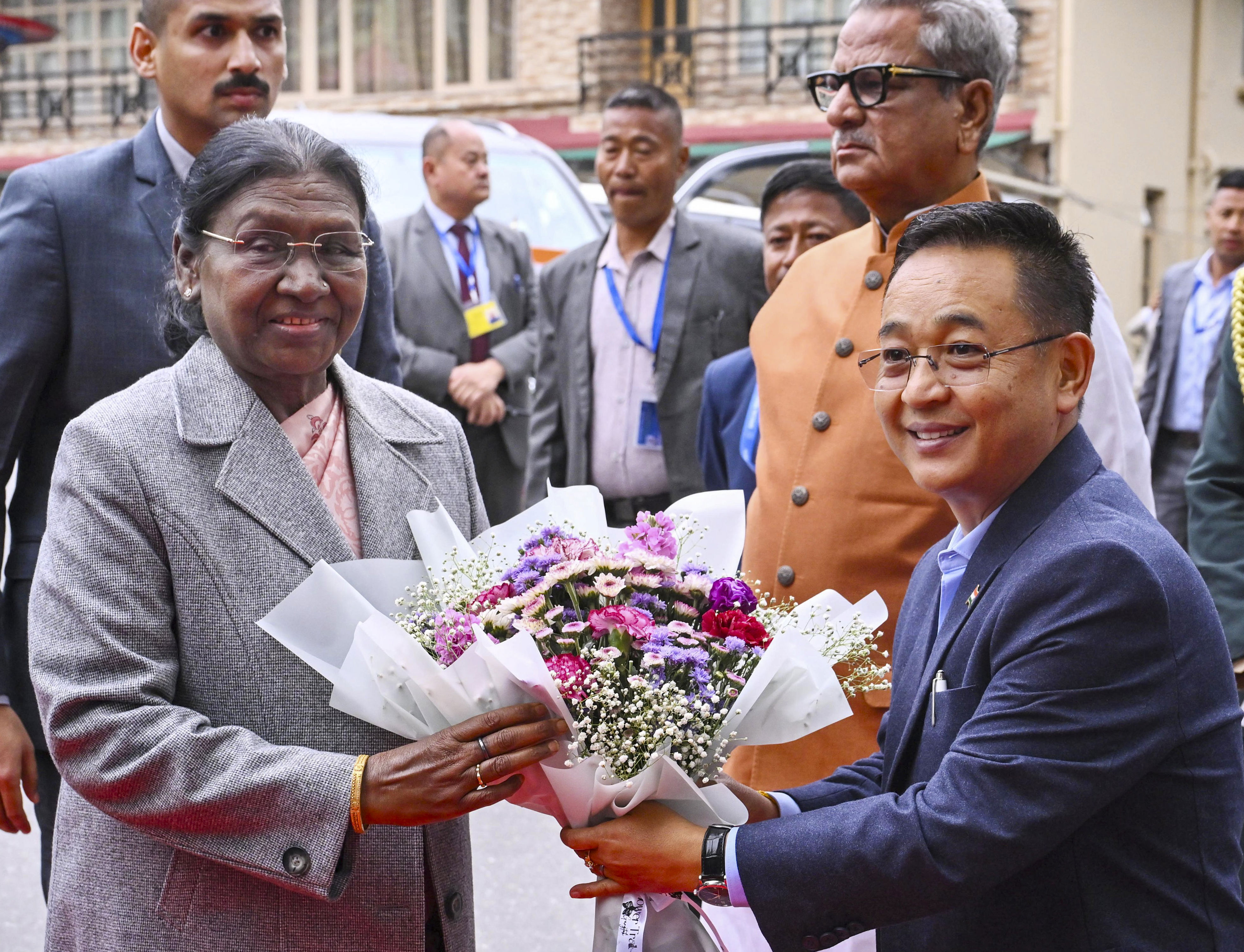 Prez Murmu confers President's Police Colour upon Sikkim Police