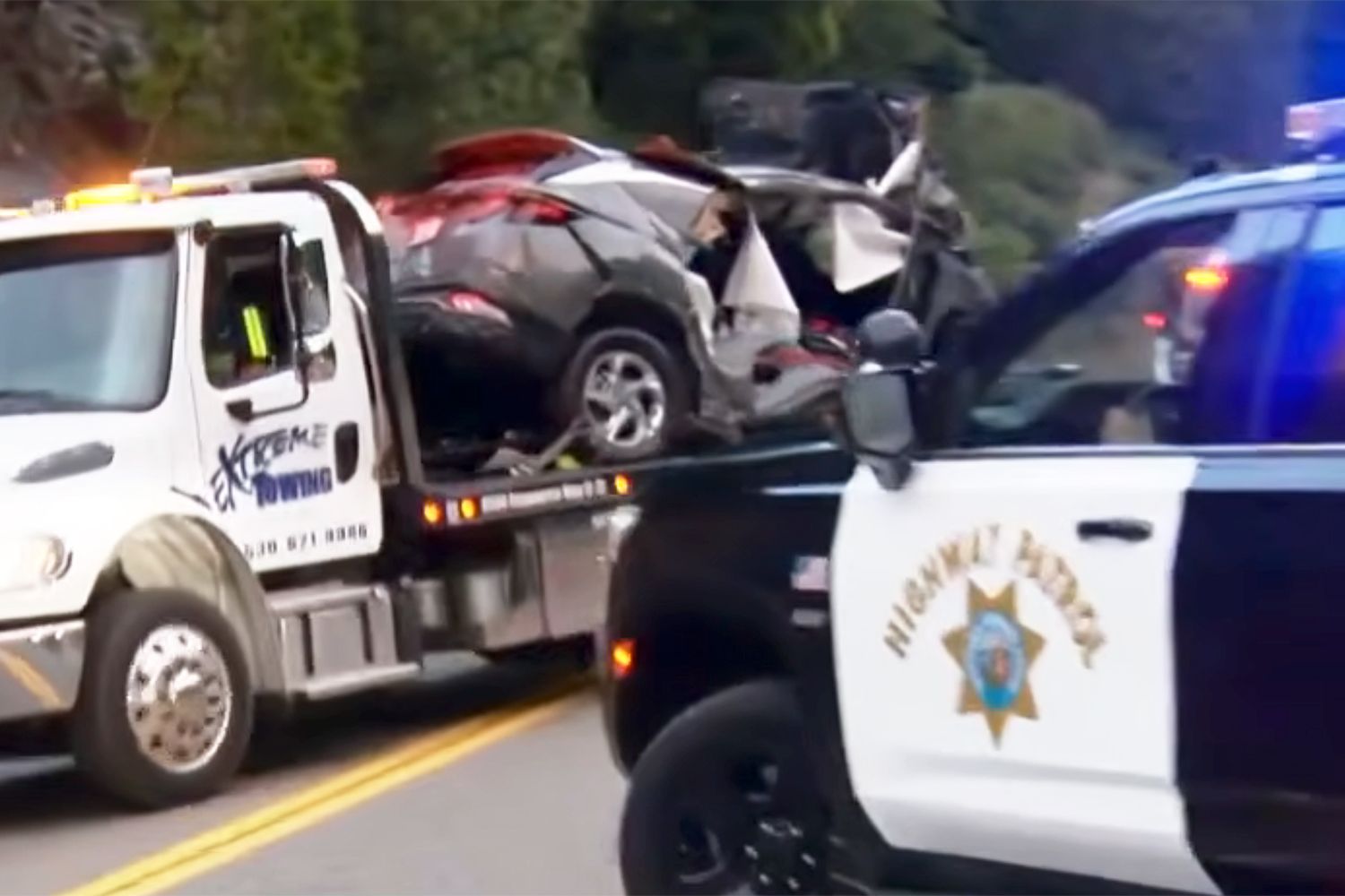 Woman and child dead, 2 others injured after car veers from road and ...