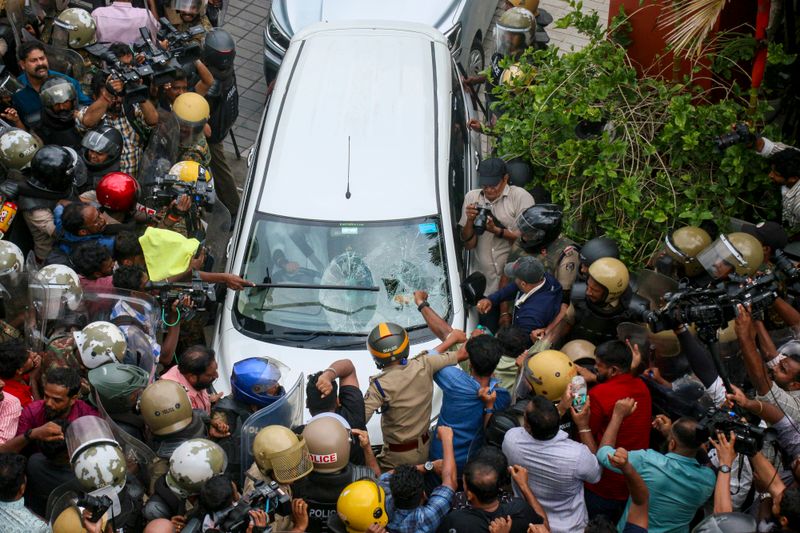 ED raids Vijayan’s residence, files FIR after CPM protesters attack vehicle