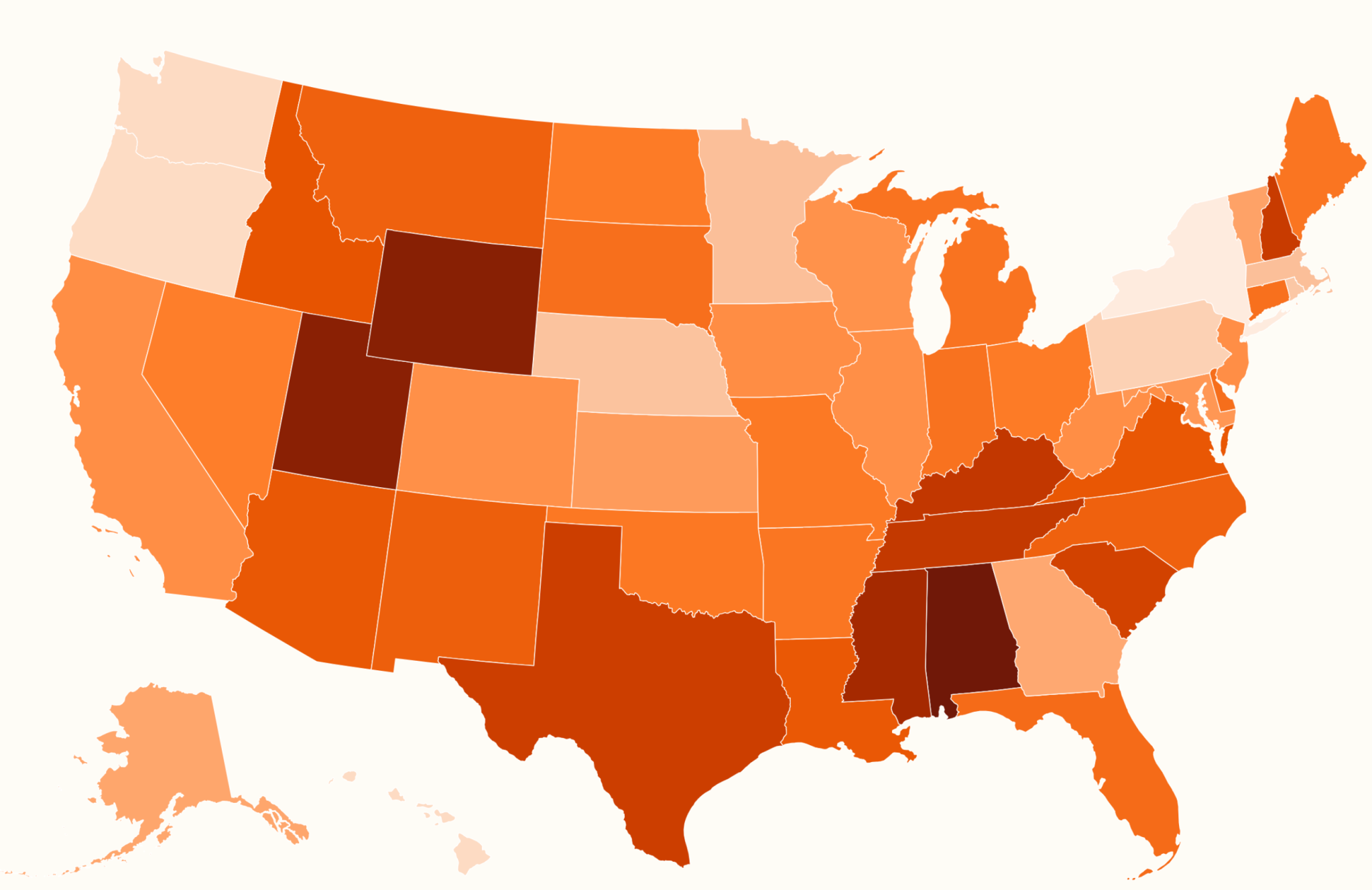 Map shows worst hit states amid warning $3 gas may not come back until 2028
