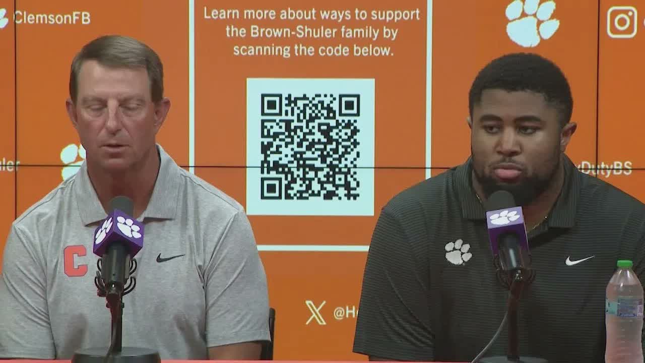 Hevin Brown-Shuler & Dabo Swinney discuss player's cancer diagnosis