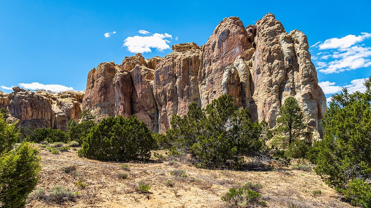 A single pool of water in New Mexico made this sandstone cliff the ...
