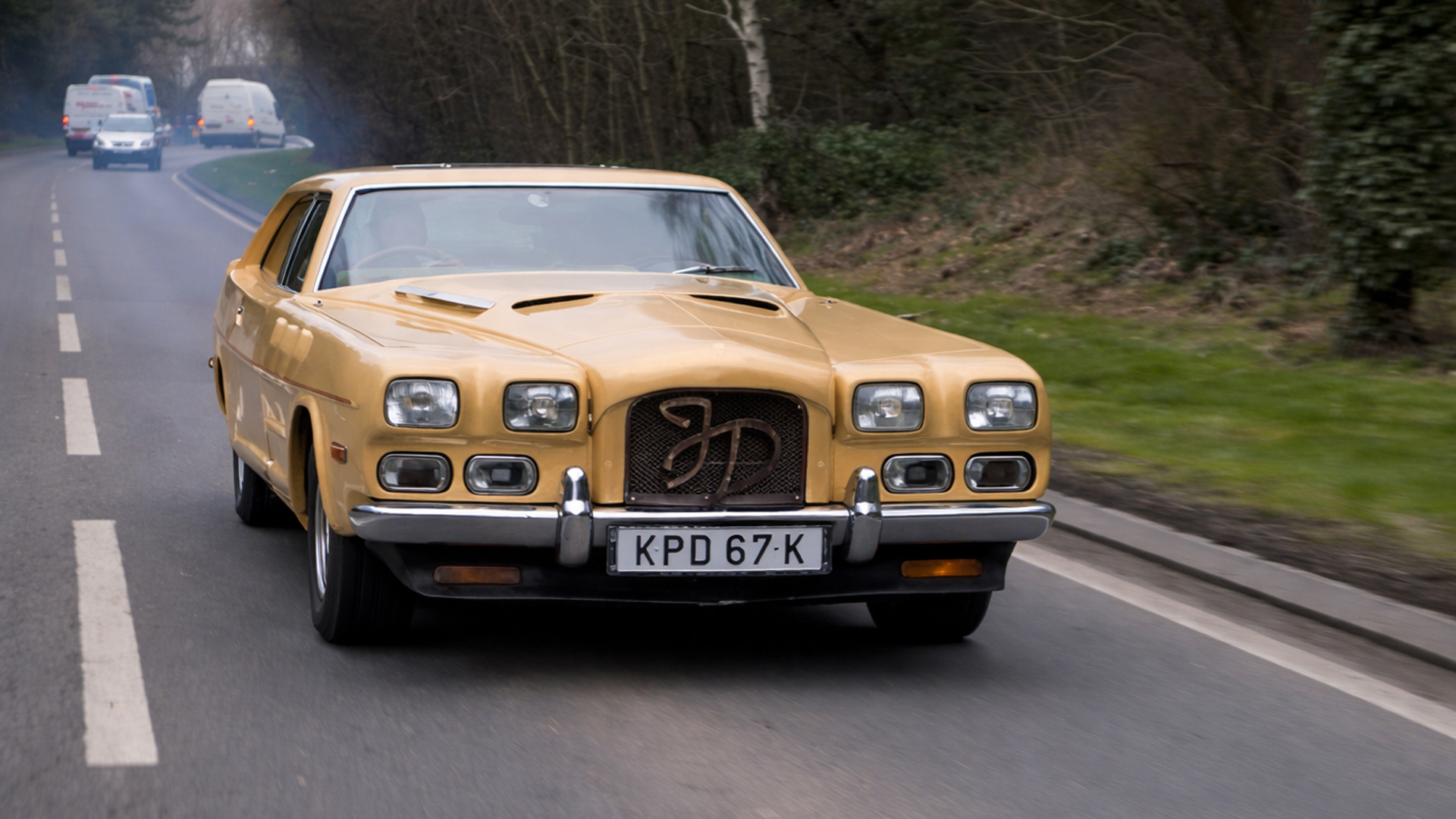 Classic car with a V12 engine and vintage design