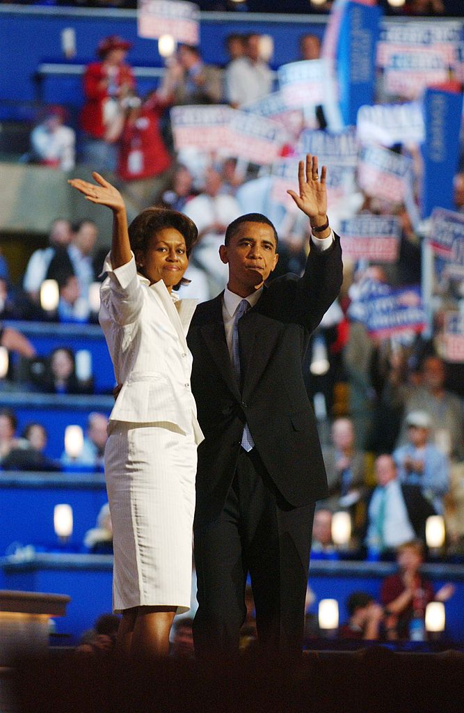 Michelle Obama shares story behind her famous 2004 DNC look