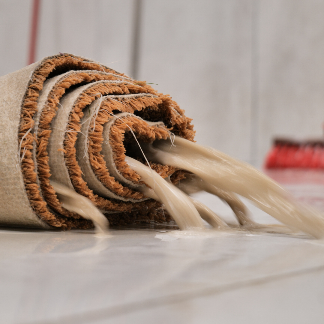 ASMR dry mud rug cleaning from abandoned barn!