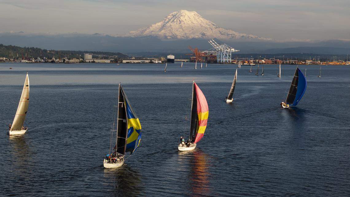 Elegant sailboats crisscross Commencement Bay each Wednesday. Here's ...