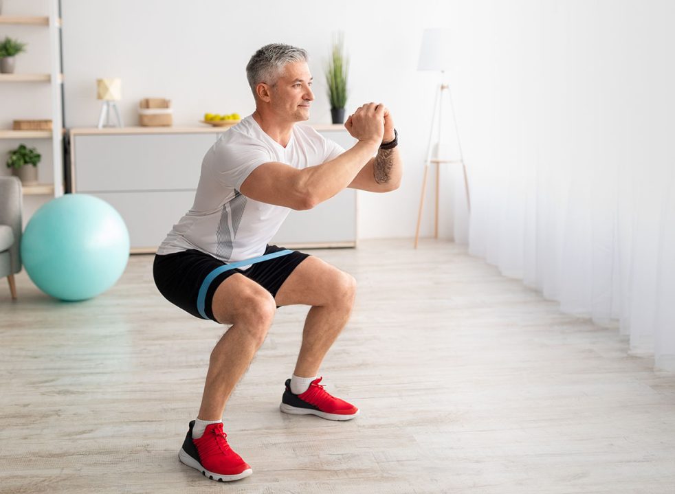 If you can hold a squat this long after 50, your leg strength is ...
