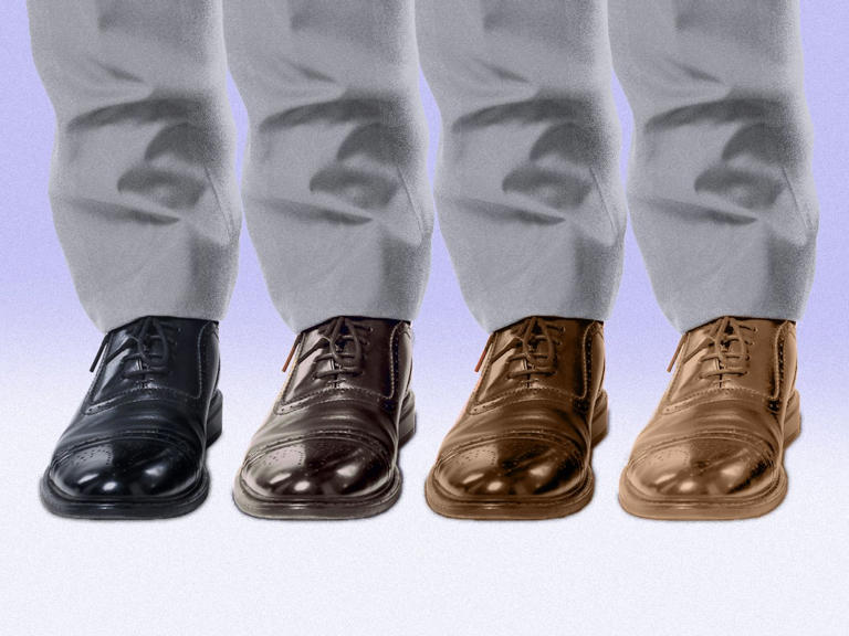 What color shoes should you wear with a gray suit?