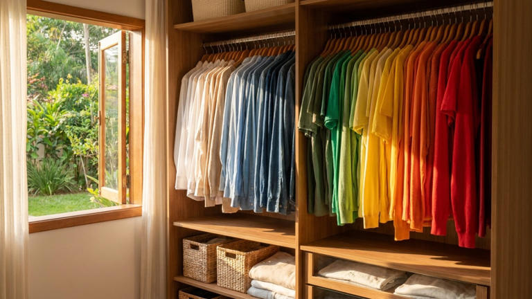 Pessoas que organizam o guarda-roupa por cores têm estes comportamentos ...