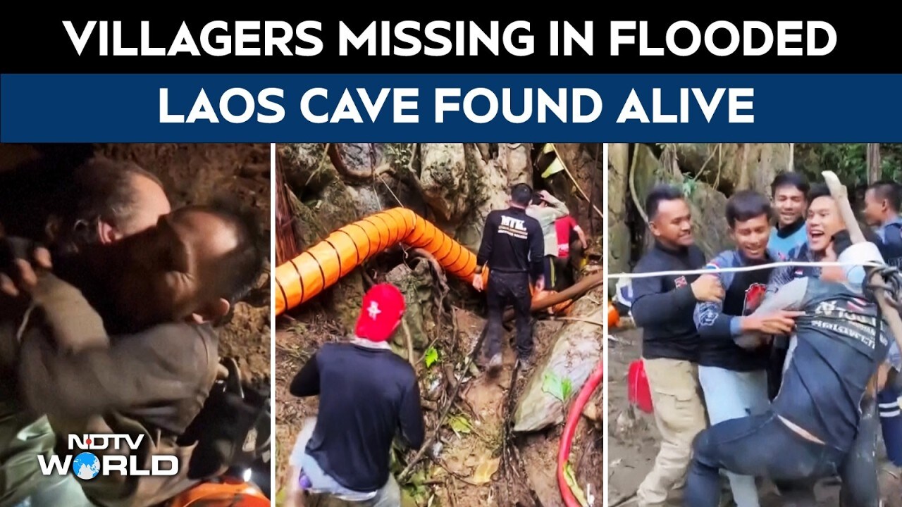 4-5 villagers missing in flooded Laos cave rescued