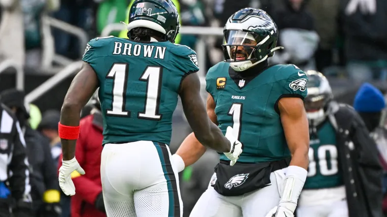 Eagles' Jalen Hurts turns heads with interesting response to AJ Brown ...