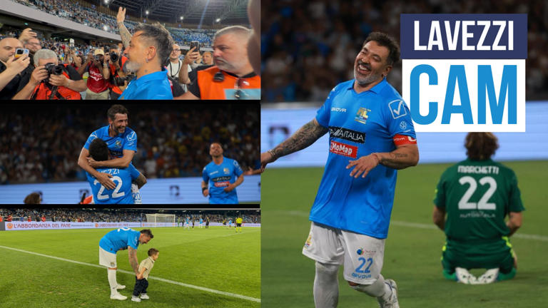Lavezzi-CAM: un gol con le Napoli Legends e sprazzi del Pocho al ...