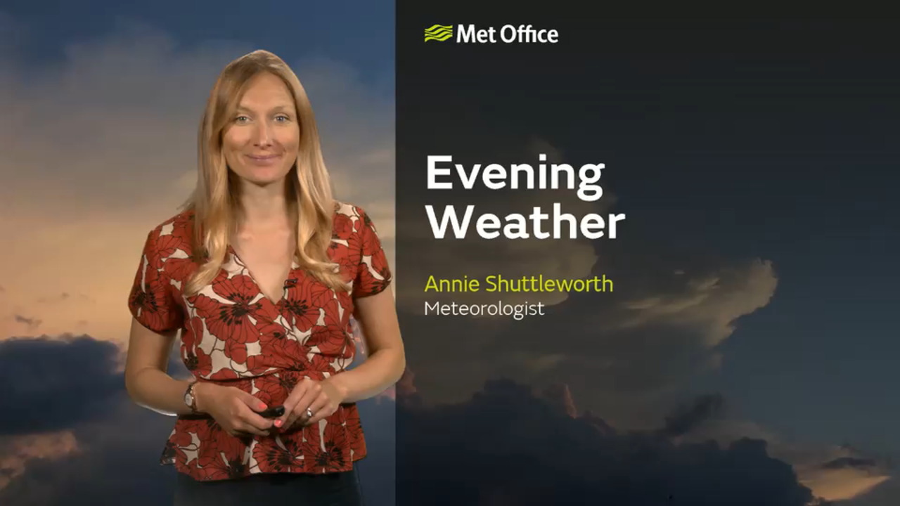 Met Office Wednesday evening weather forecast 27/05/26