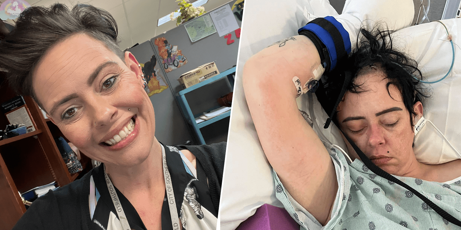 Woman, 42, suffers burst brain aneurysm and stroke while driving. It ...