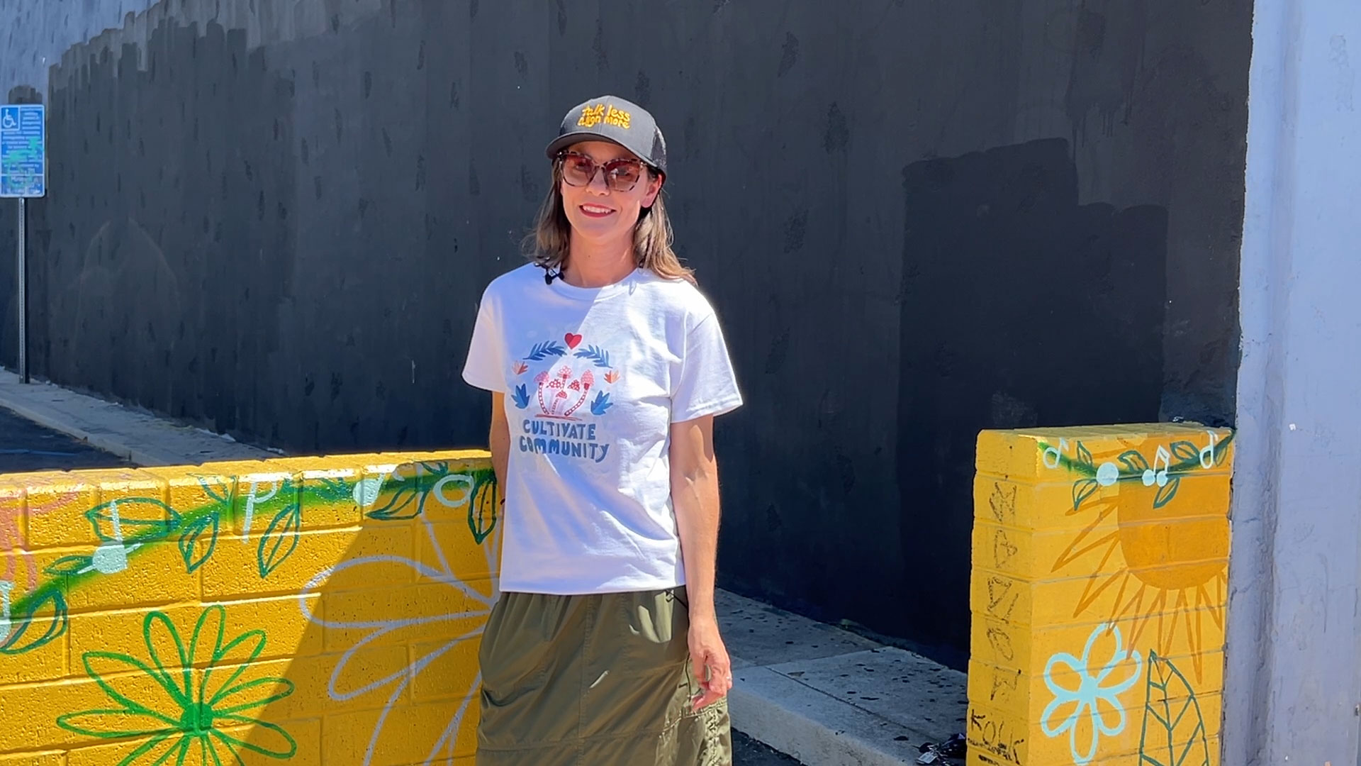Amy Smith "Cultivate Community" t-shirt supports Feed SoCal food drive