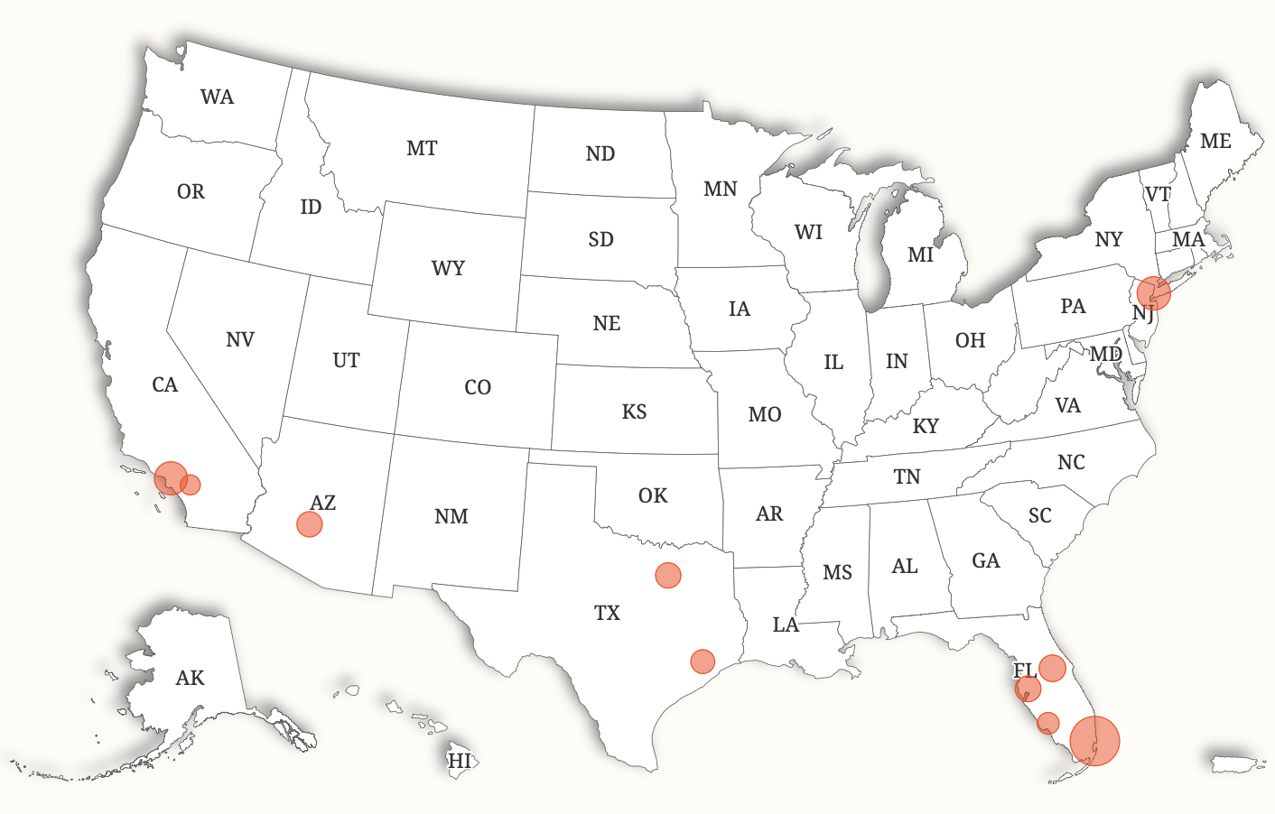 Map shows top 10 cities where foreigners are looking to buy US homes