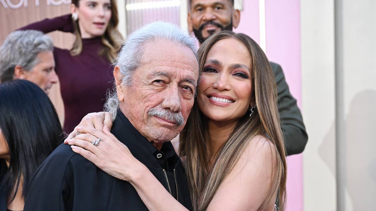 Jennifer Lopez and Edward James Olmos reunite at 'Office Romance' premiere