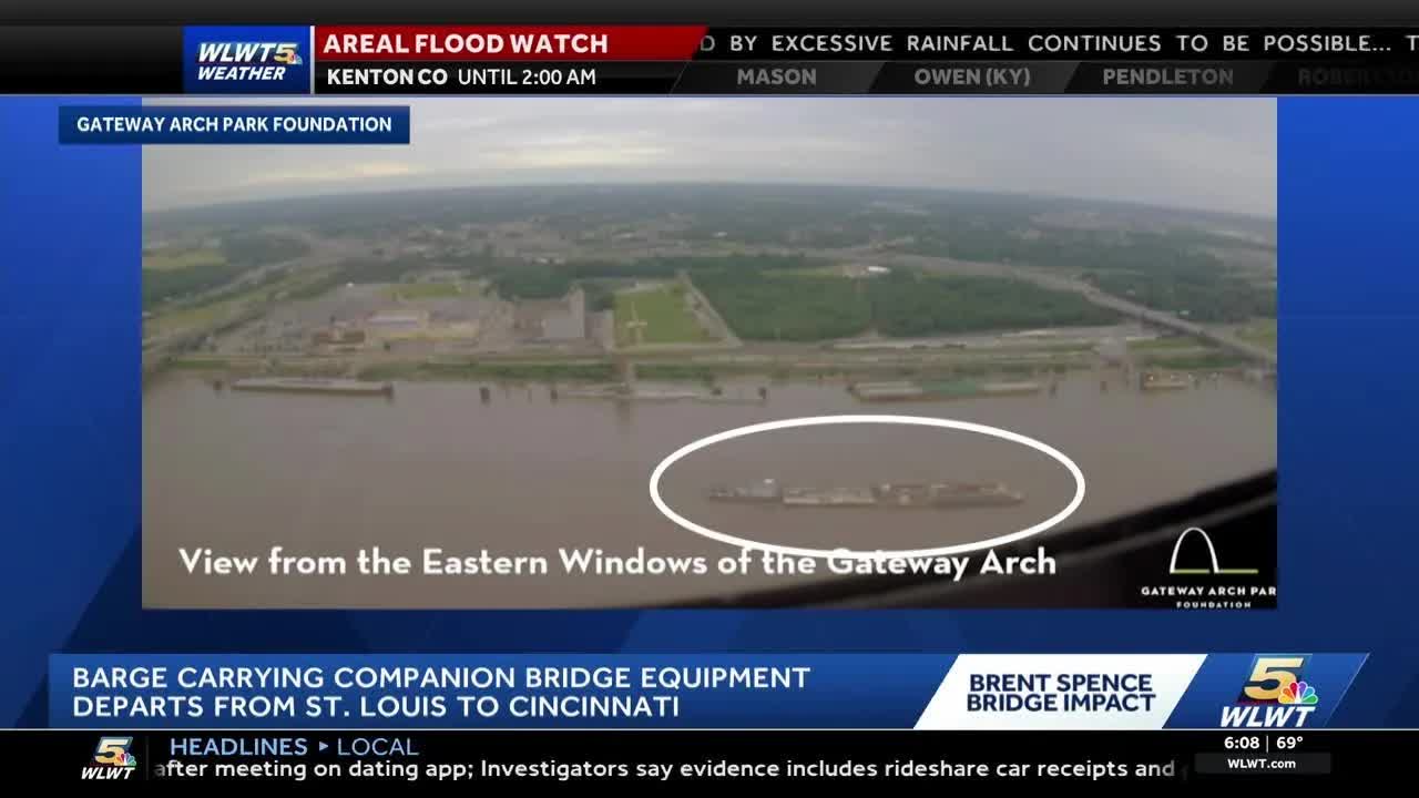 Barge carrying Brent Spence Bridge equipment arrives in Cincinnati next ...