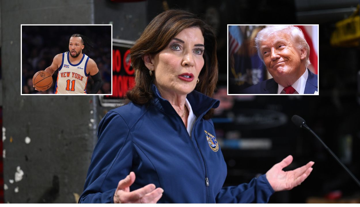 Kathy Hochul tries mocking Trump over his supposed Knicks fandom, winds ...