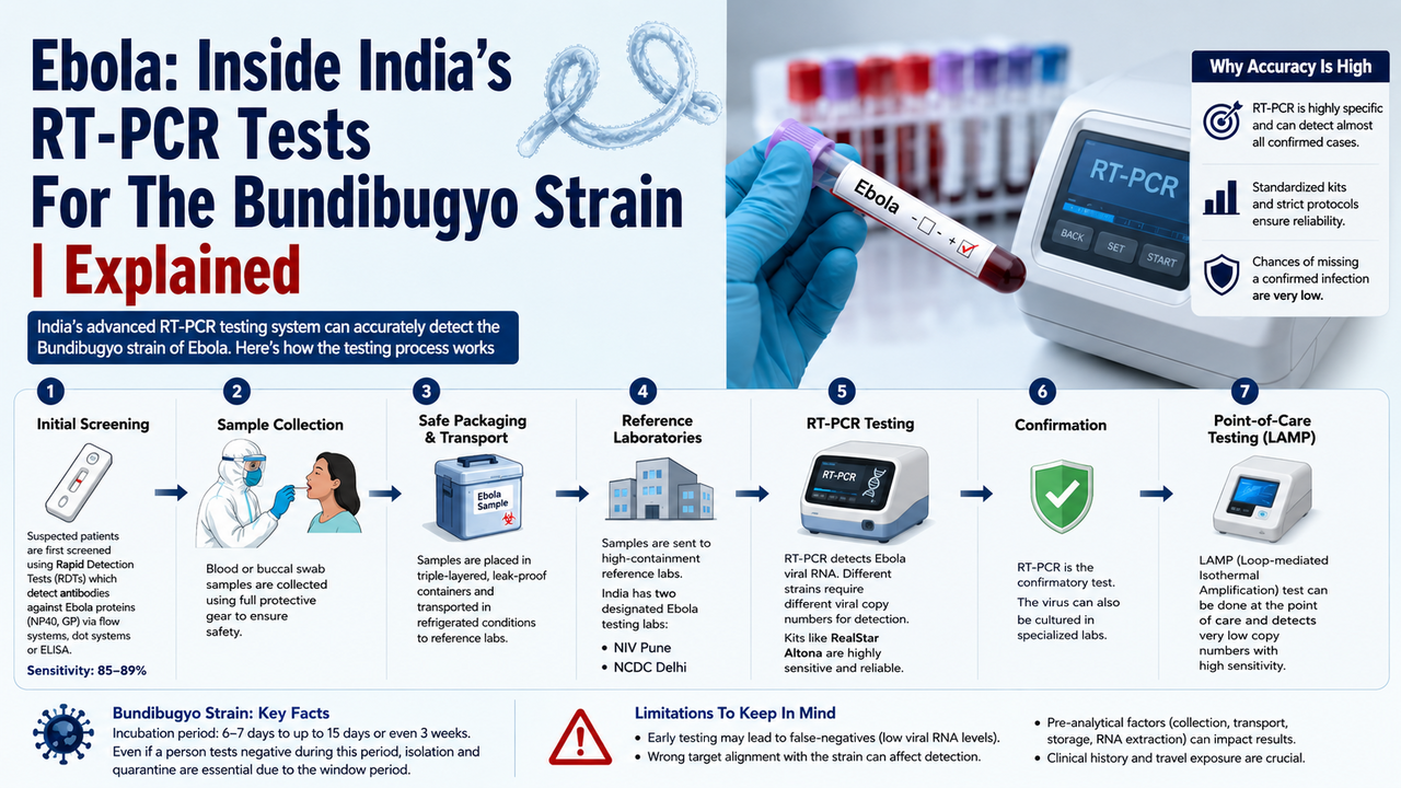 Ebola: Inside India’s RT-PCR tests for the Bundibugyo strain | Explained