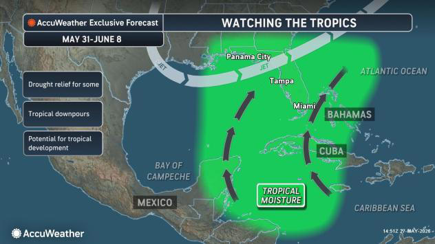 Tropical threat emerging from central Gulf to Florida waters