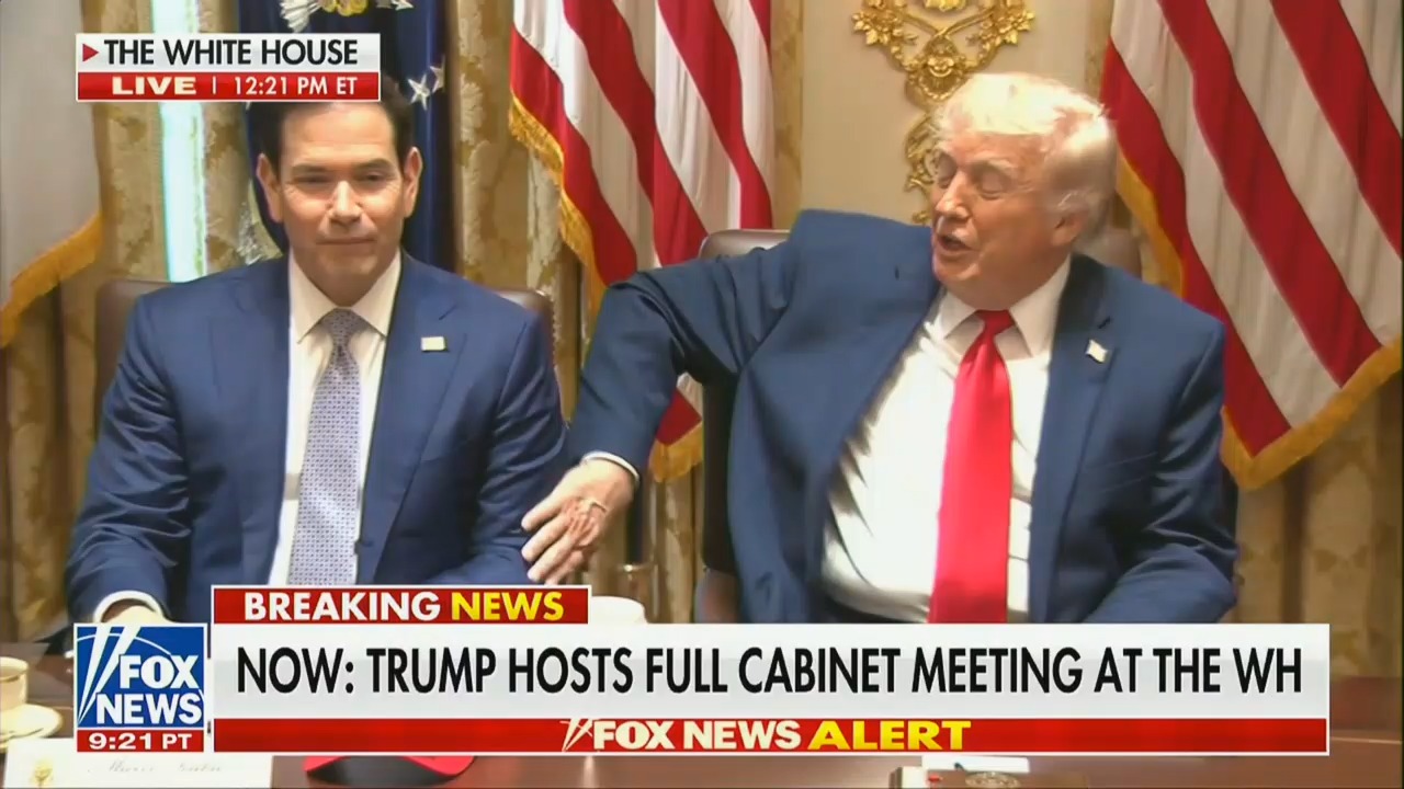 'Fantastic job!' Trump gushes over Marco Rubio at Cabinet meeting amid ...