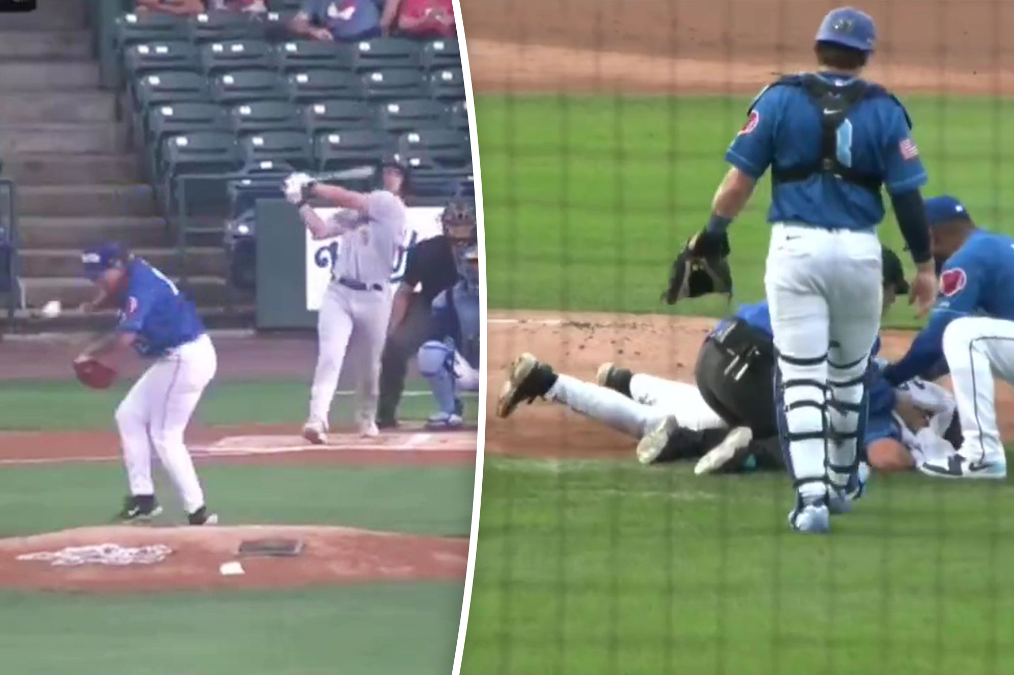 Terrifying scene as Guardians minor leaguer struck in head by line drive