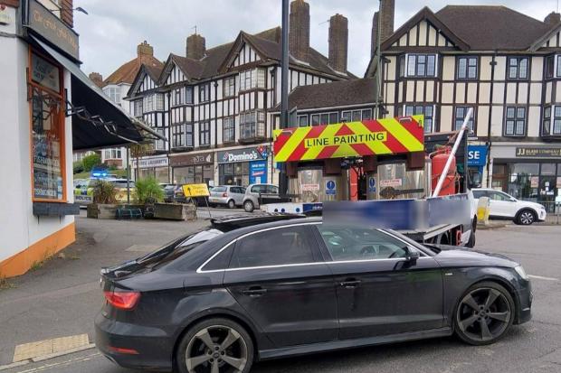 Police chase through town centre in Sussex ends with collision into a lorry